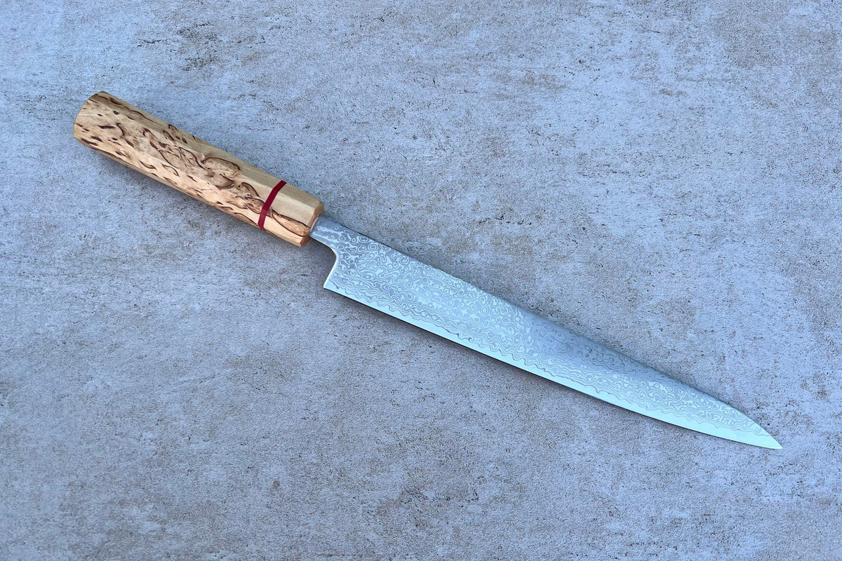 Custom Suminagashi Sujihiki 240mm - Japanilainen Keittiöveitsi – Kiki ...